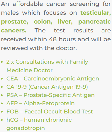 Cancer Screenings Package | DNA Health Clinics Dubai, Abu Dhabi